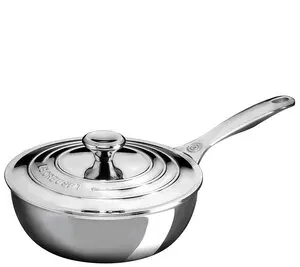 LE CREUSET 2-qt Stainless Steel Saucier Pan Wit H Lid - Silver