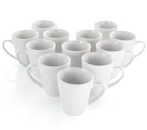 ELAMA 12 Piece 8 Oz. Madeline Mug Set - One-color