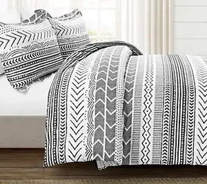 LUSH DECOR Hygge Geo Rev. Cotton Duvet Set F/q Lush Dec Or - One-color