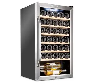IVATION 34-bottle Stainless Steel Wine Cooler W /lock - Silver