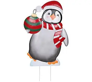 HAUTE DECOR Oversized 24' Metal Penguin Yard De Coration - One-color