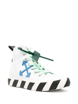 Off-White Vulcanized High-top Sneakers - White Navy Blue