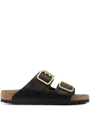 BIRKENSTOCK Double-strap Leather Sandals - Black