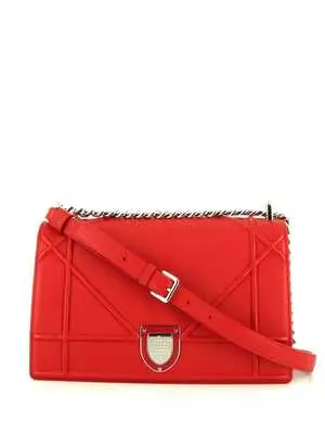 Dior 2010s Diorama Shoulder Bag - Red