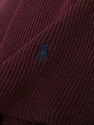 Polo Ralph Lauren Ribbed Embroidered-logo Scarf