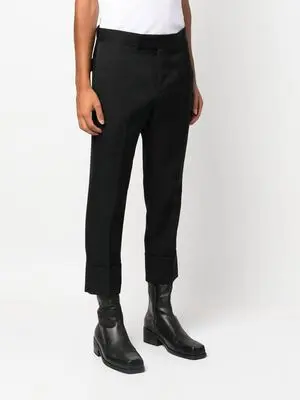SAPIO Cropped Wool Trousers - Black