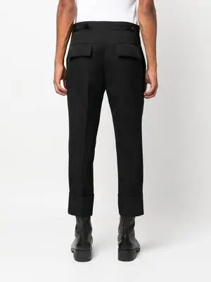SAPIO Cropped Wool Trousers - Black
