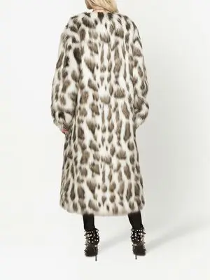 Dolce & Gabbana Leopard-print Faux-fur Mid-length Coat