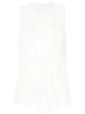 DION LEE Distressed Floats Tank Top