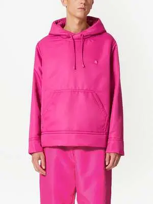 Valentino Garavani Stud-detail Padded Hoodie - Pink