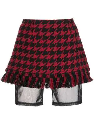 Monse Houndstooth-pattern Mini Skirt