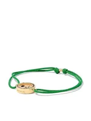 Luis Morais 14kt Yellow Palm Tree Charm Cord Bracelet