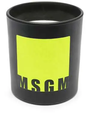 MSGM Logo-print Citronella Candle - Black