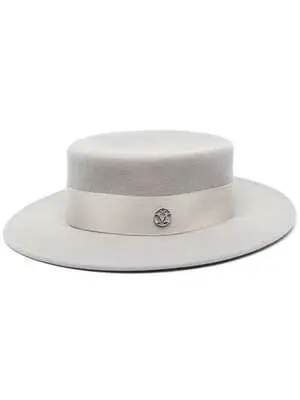 MAISON MICHEL Kiki Canotier Hat - Grey