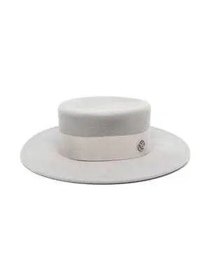 MAISON MICHEL Kiki Canotier Hat - Grey