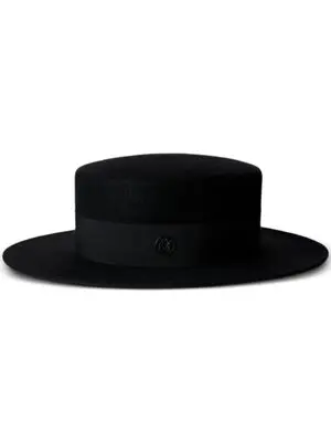 MAISON MICHEL Kiki Canotier Hat - Black