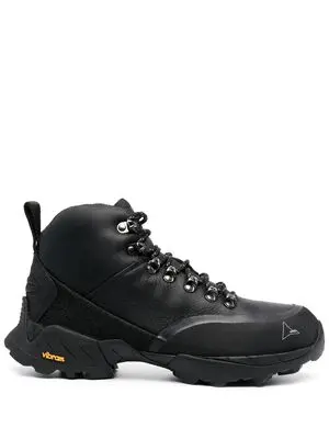 ROA Lace-up Leather Boots - Black