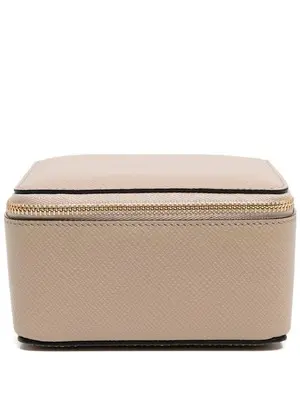 Smythson Logo-stamp Zip Box - Neutrals