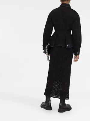 Alexander McQueen Peplum Denim Jacket