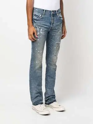 PURPLE BRAND Paint-splatter Print Jeans