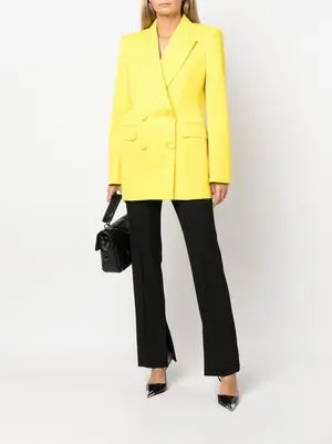 Alexander McQueen Double-breasted Wool-blend Blazer - Yellow