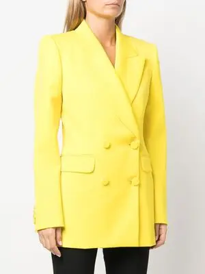 Alexander McQueen Double-breasted Wool-blend Blazer - Yellow