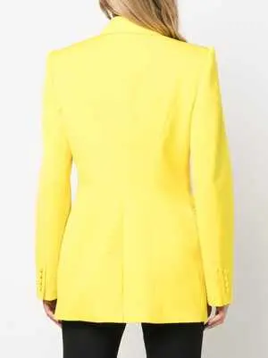 Alexander McQueen Double-breasted Wool-blend Blazer - Yellow
