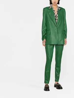BLANCA VITA Polished-finish Single-breasted Blazer - Green
