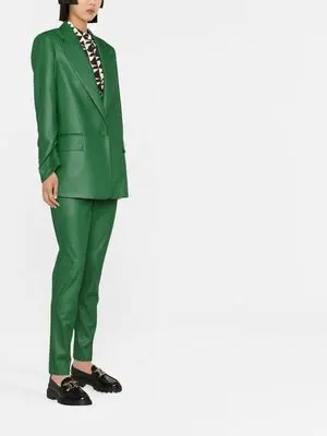 BLANCA VITA Polished-finish Single-breasted Blazer - Green