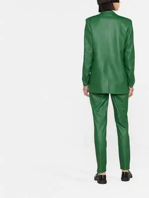 BLANCA VITA Polished-finish Single-breasted Blazer - Green