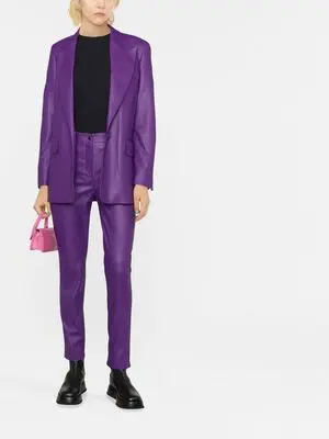 BLANCA VITA Faux-leather Blazer