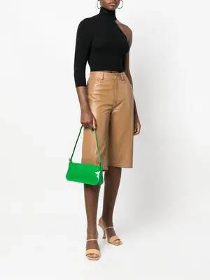 By Far Dulce Patent Leather Shoulder Bag - Green