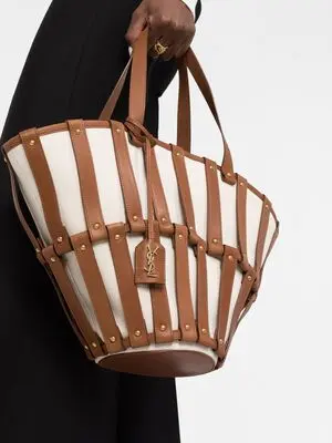 Saint Laurent Panier Basket Tote - Brown