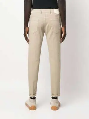 PT TORINO Mid-rise Slim-fit Jeans - Neutrals