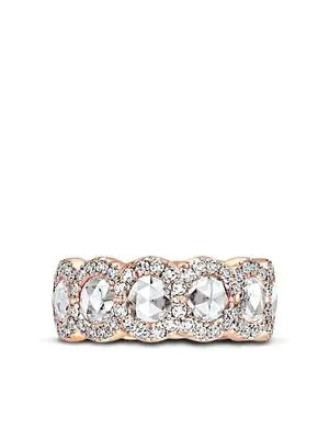 DAVID MORRIS 18kt Rose Gold Diamond Eternity Ring - Pink