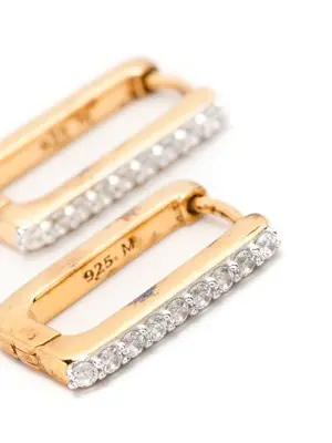 MISSOMA Pave Ovate Huggie Earrings