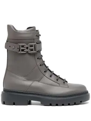 Bally Gioele Leather Boots - Grey