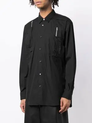 Comme Des Garçons Zip-pocket Long-sleeve Shirt