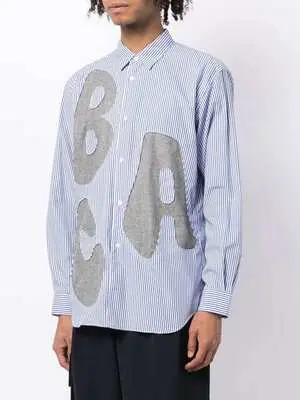 Comme Des Garçons Alphabet Patch-detail Long-sleeve Shirt