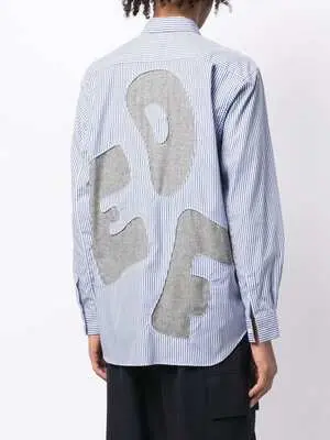 Comme Des Garçons Alphabet Patch-detail Long-sleeve Shirt