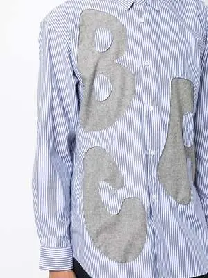 Comme Des Garçons Alphabet Patch-detail Long-sleeve Shirt
