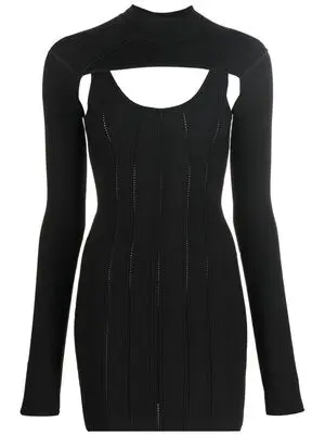 Roberto Cavalli Ribbed-knit Mini Dress With Removable Bolero