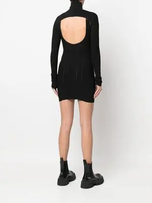 Roberto Cavalli Ribbed-knit Mini Dress With Removable Bolero