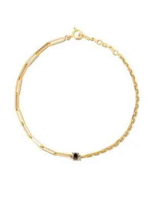 Yvonne Léon 18kt Yellow Mixed Chain Diamond Bracelet - Gold