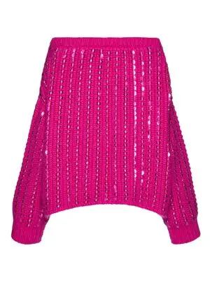 Valentino Garavani Embroidered Off-shoulder Jumper