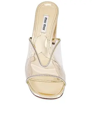 Miu Miu Heeled Mule - Pirite