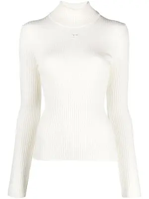 COURREGES Reedition Ribbed Sweater - Neutrals