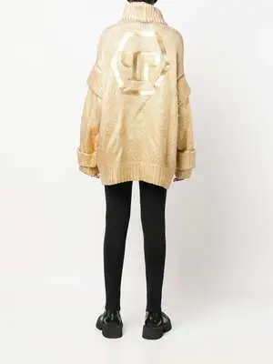 Philipp Plein Maxi Hexagon Metallic Pullover
