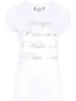 Philipp Plein Crystal-embellished T-shirt - White