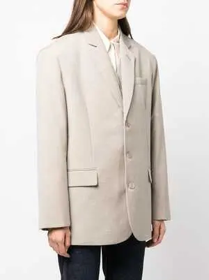 THE FRANKIE SHOP Gelso Oversized Blazer - Neutrals